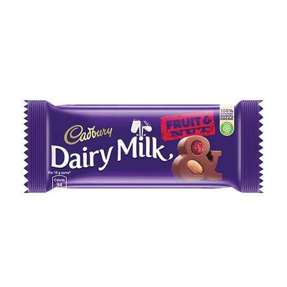 Cadbury Dairy Milk Fruit & Nut Chocolate Bar Pack - Buy at ₹80 Online ...