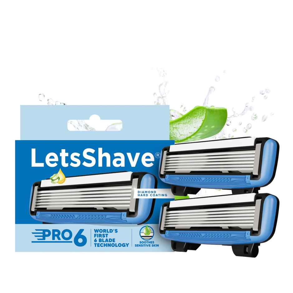 Letsshave Pro 6 Shaving Razor Blades - Buy at ₹359 Online | Instant ...