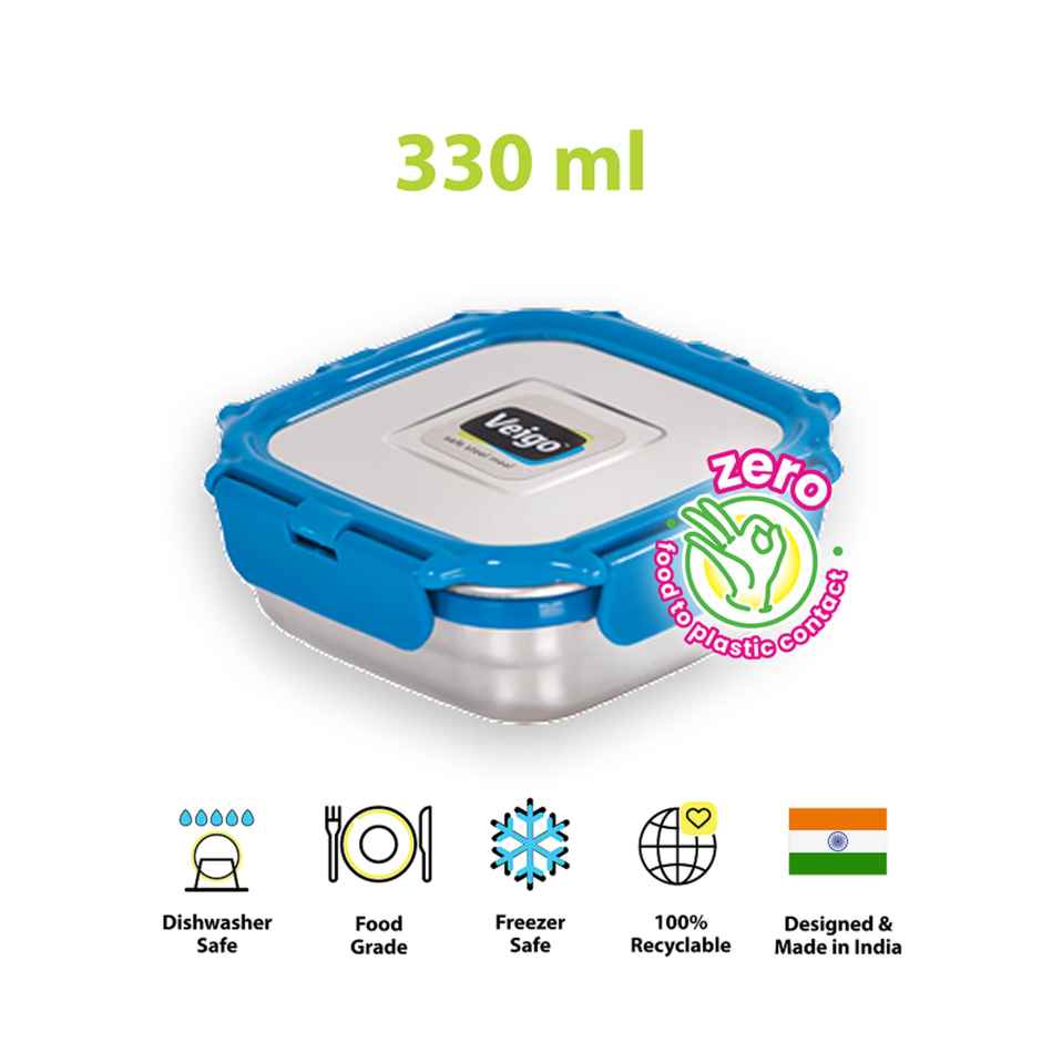 Buy Veigo Medium Stainless Steel Leak Proof Lunch Box Container | 330 ...