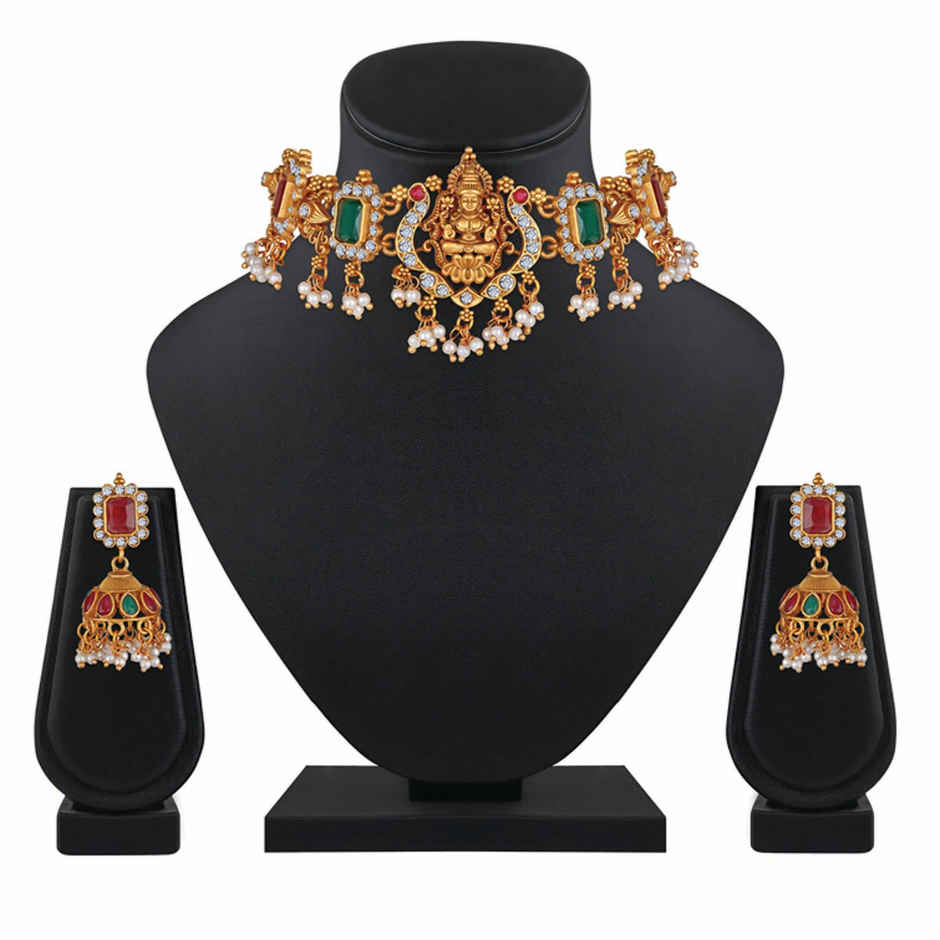Buy Shining Diva Fashion Stylish Design Pearl Choker Traditional Temple ...