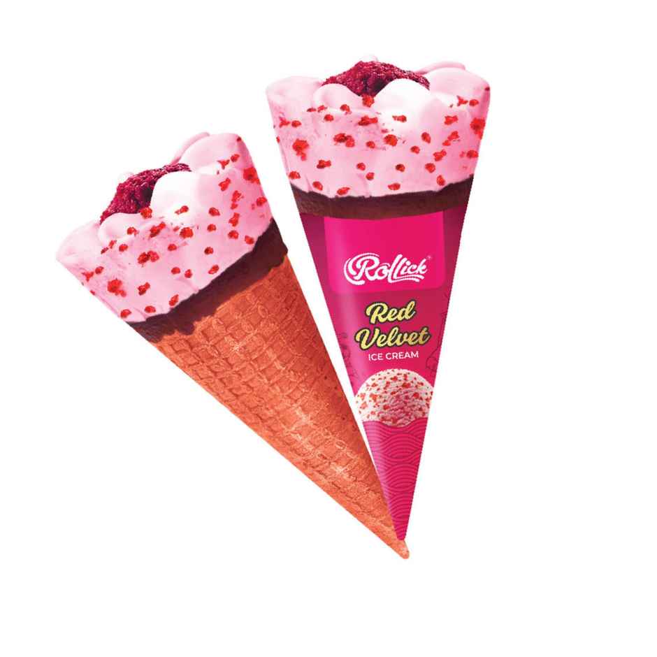 Buy Rollick Red Velvet Cone | Frozen Dessert Cone Online - Price @ ₹30 ...