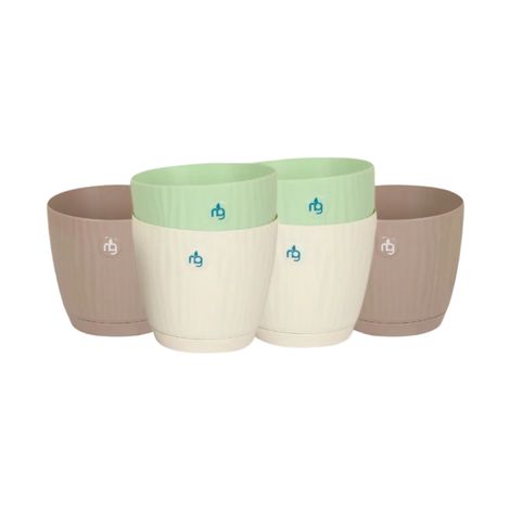 Buy Nurturing Green - Self Watering Plant Pots | Set of 6 | Mix Color ...