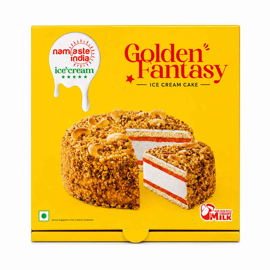 Namaste India Golden Fantasy Ice Cream Cake - Buy at ₹332 Online ...
