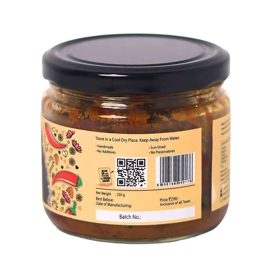 Buy Jhaji Taste of Mithila Lal Mirch ka Bharua Achar Stuffed Red Chilli ...