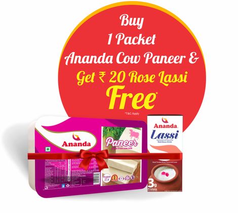 Buy Ananda Cow Milk Paneer Combo Online - Price @ ₹158 | Instant ...