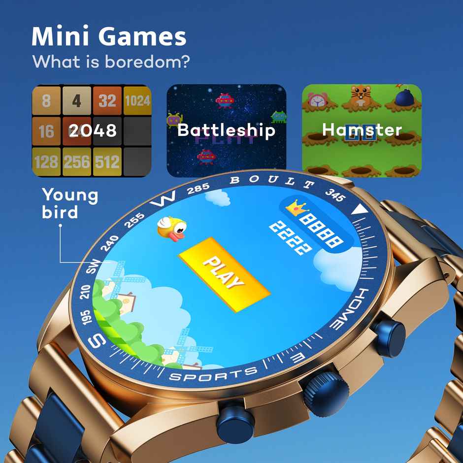 Buy GOBOULT (Formerly Boult) Mirage 1.39" Screen, BT Calling, Working Crown Smartwatch | Amber ...