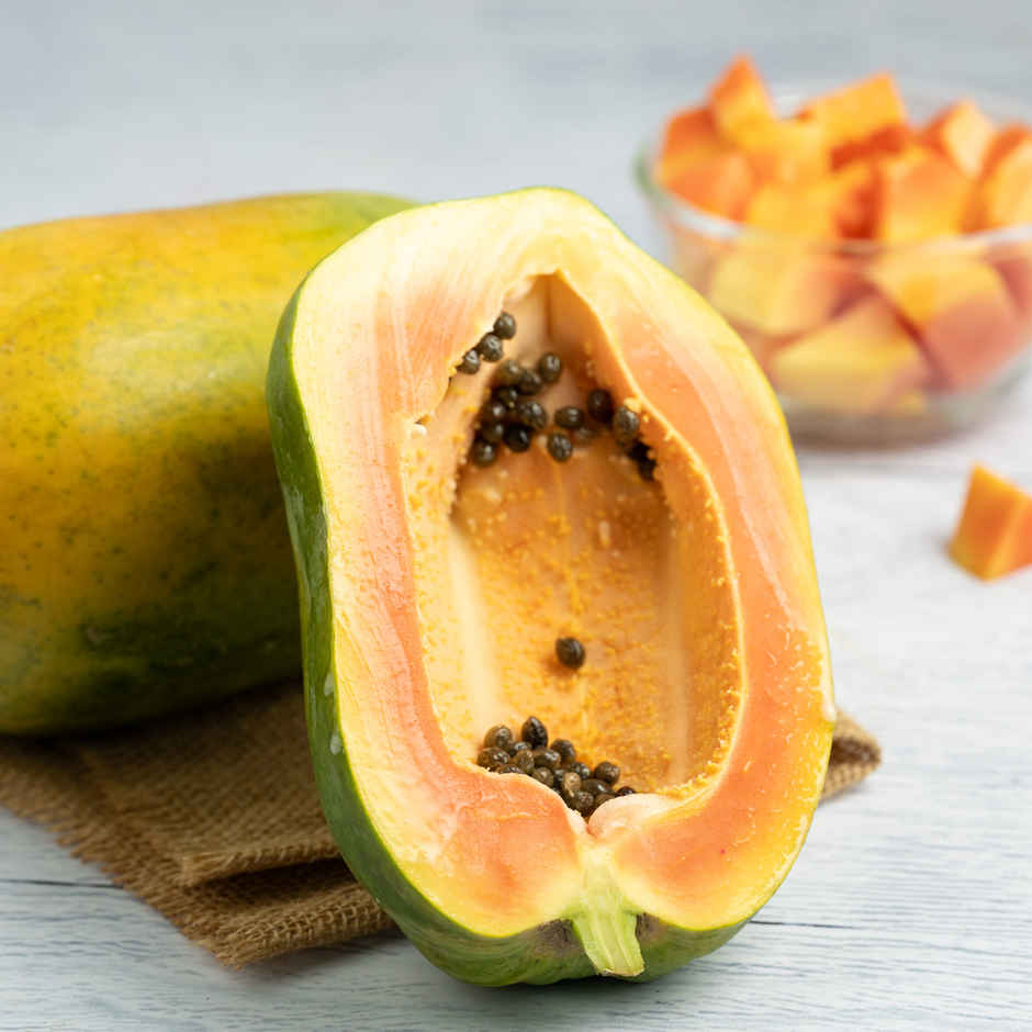 Buy Papaya / Pappali Semi Ripe Online - Price @ ₹54 | Instant Delivery ...