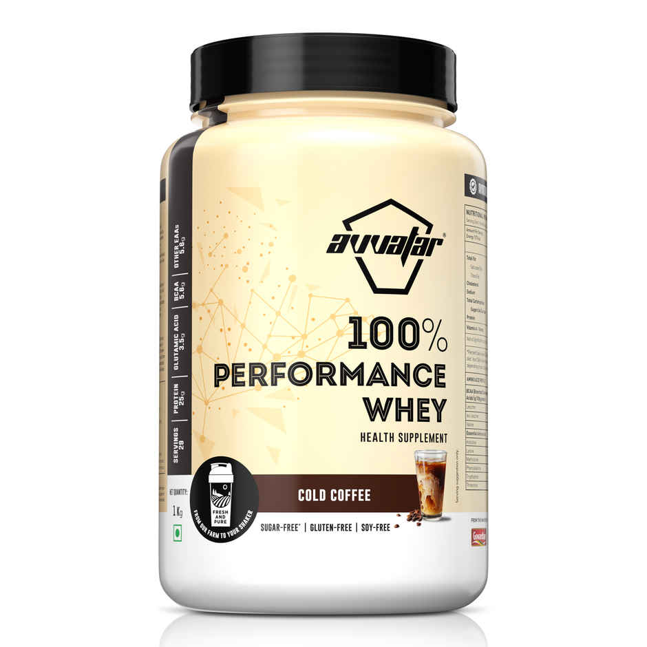 Buy Avvatar Performance Whey Protein Cold Coffee Online - Price @ ₹2329 ...