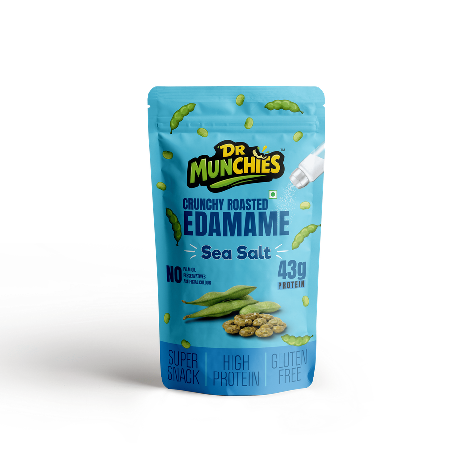 Dr. Munchies Edamame Roasted Sea Salt Peas - Buy at ₹181 Online ...