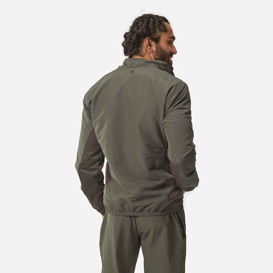 Buy Domyos By Decathlon Men's Fitness Tracksuit Jacket | Khaki - M ...