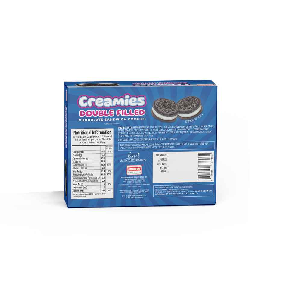 Buy Sobisco S Double Filled Chocolate Sandwich | Real Cocoa Online ...