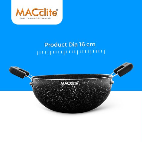Buy Macclite Non Stick Hard Rock Miniso Kadai 16 cm Online - Price ...