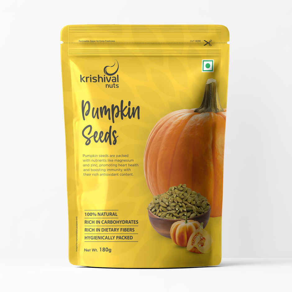Krishival Nuts Pumpkin Seeds - Buy at ₹139 Online | Instant Delivery ...