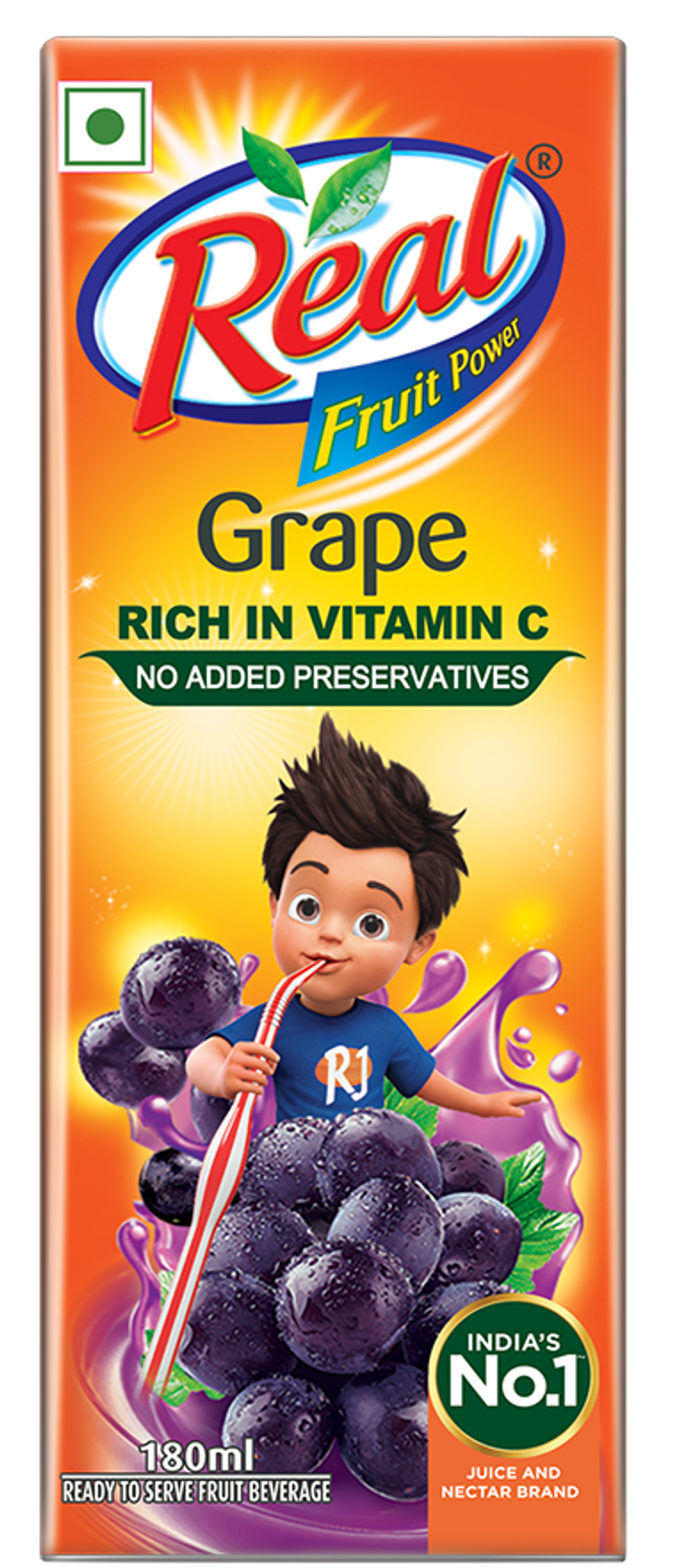 Buy Real Fruit Juice - Grape 180 ml Combo Online - Price @ ₹48 ...
