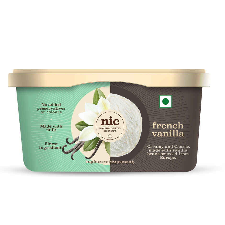 Buy NIC French Vanilla Ice Cream Tub | Preservative Free | No ...