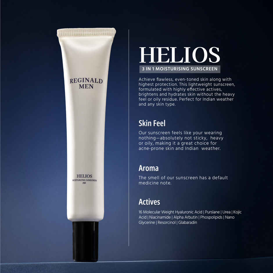 Buy REGINALD MEN Moisturising Sunscreen - SPF 50+ PA++++ For Tan Free ...