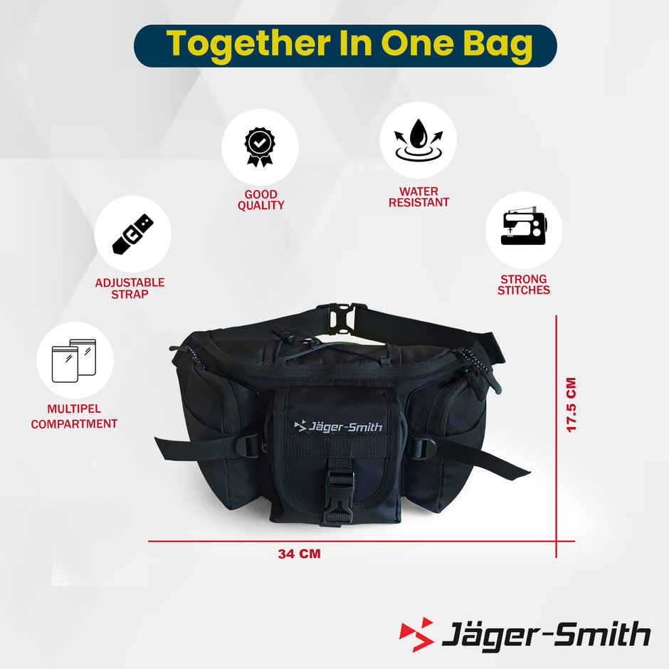 Buy Jager-Smith JSWB 100 Rider Multipupose Waist Bag | Black Online ...