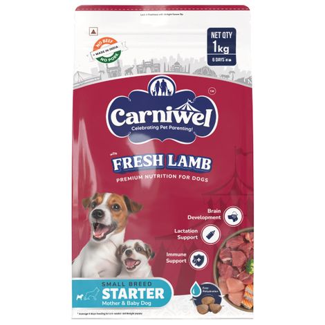Buy Carniwel Fresh Lamb Dry Dog Food For Small Breed | Starter Online ...