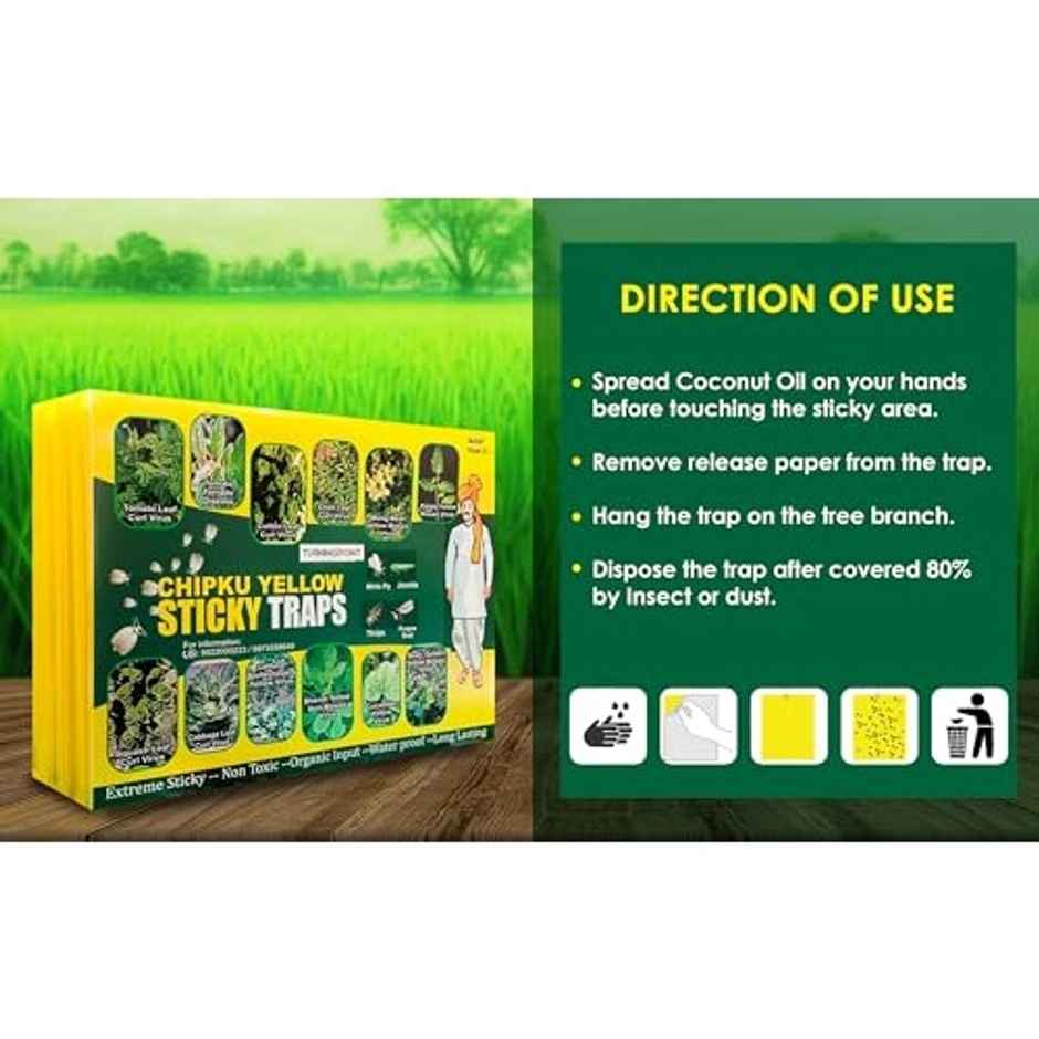 Buy Chipku A5 Yellow Sticky Trap For Insects Pack Of 25 Sheets| For ...