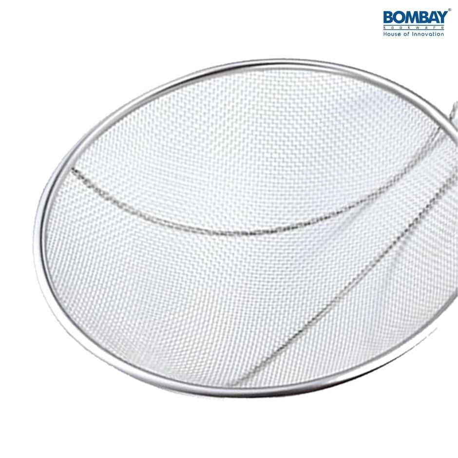 Buy Stainless Steel Deep Fry Net Spoon Oil Strainer with Wooden Handle ...