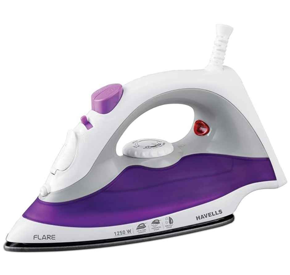 Buy Havells Flare Steam Iron With Teflon Coated Sole Plate 1250 W ...