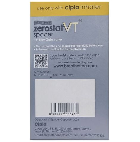 Buy Zerostat VT Spacer with Flow Gate Valve Online - Price @ ₹518 ...