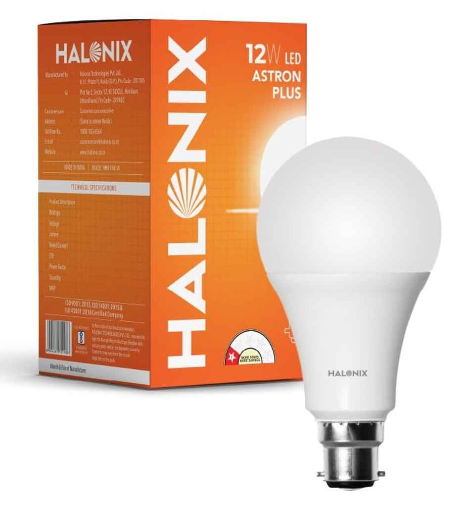 Buy Halonix 12W White Led Bulb | B22 Base Holder Online - Price @ ₹89 ...
