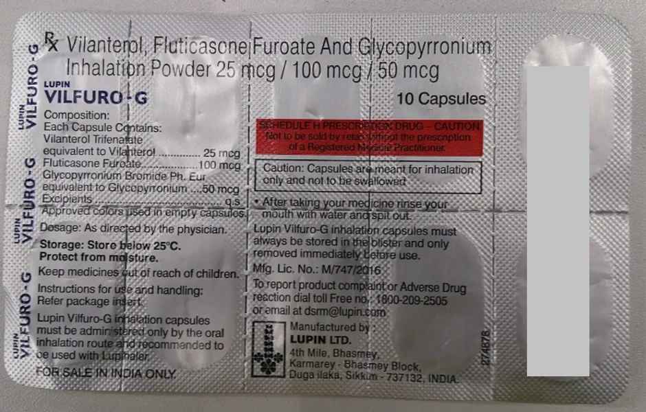 Buy Vilfuro-G Capsule Online - Price @ ₹389 | Instant Delivery | Zepto