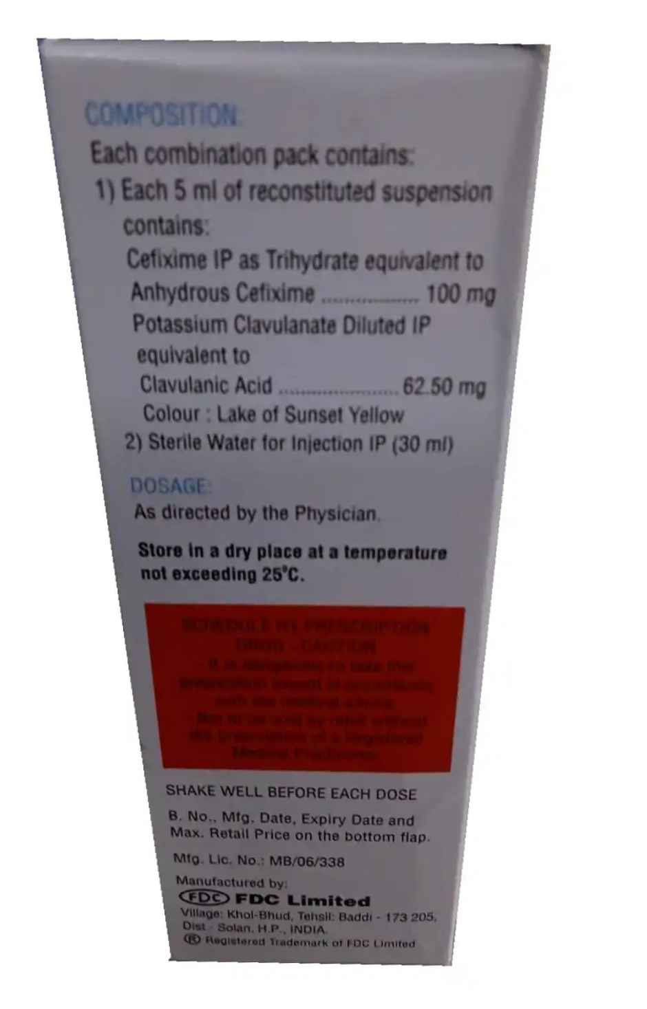 Buy Zifi CV 100 Dry Syrup Online - Price @ ₹167 | Instant Delivery | Zepto