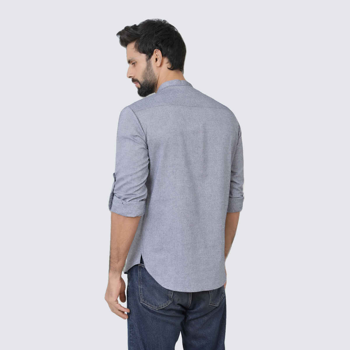 Buy See Designs Men's Pure Cotton Short Kurta | Grey - M Online - Price ...