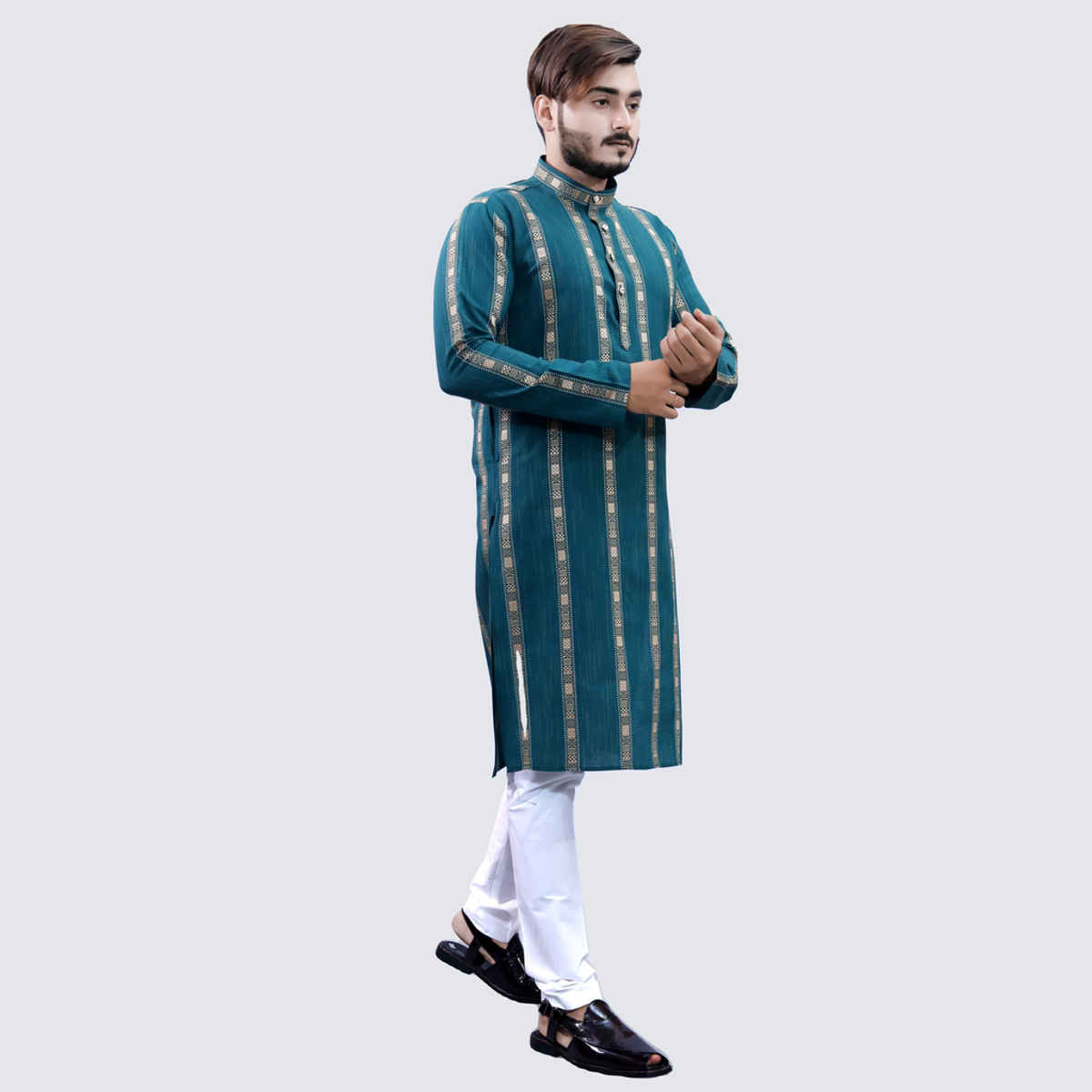 Buy Tibra Collection Men Kurta - Ocean | Cotton Blend | M Online ...