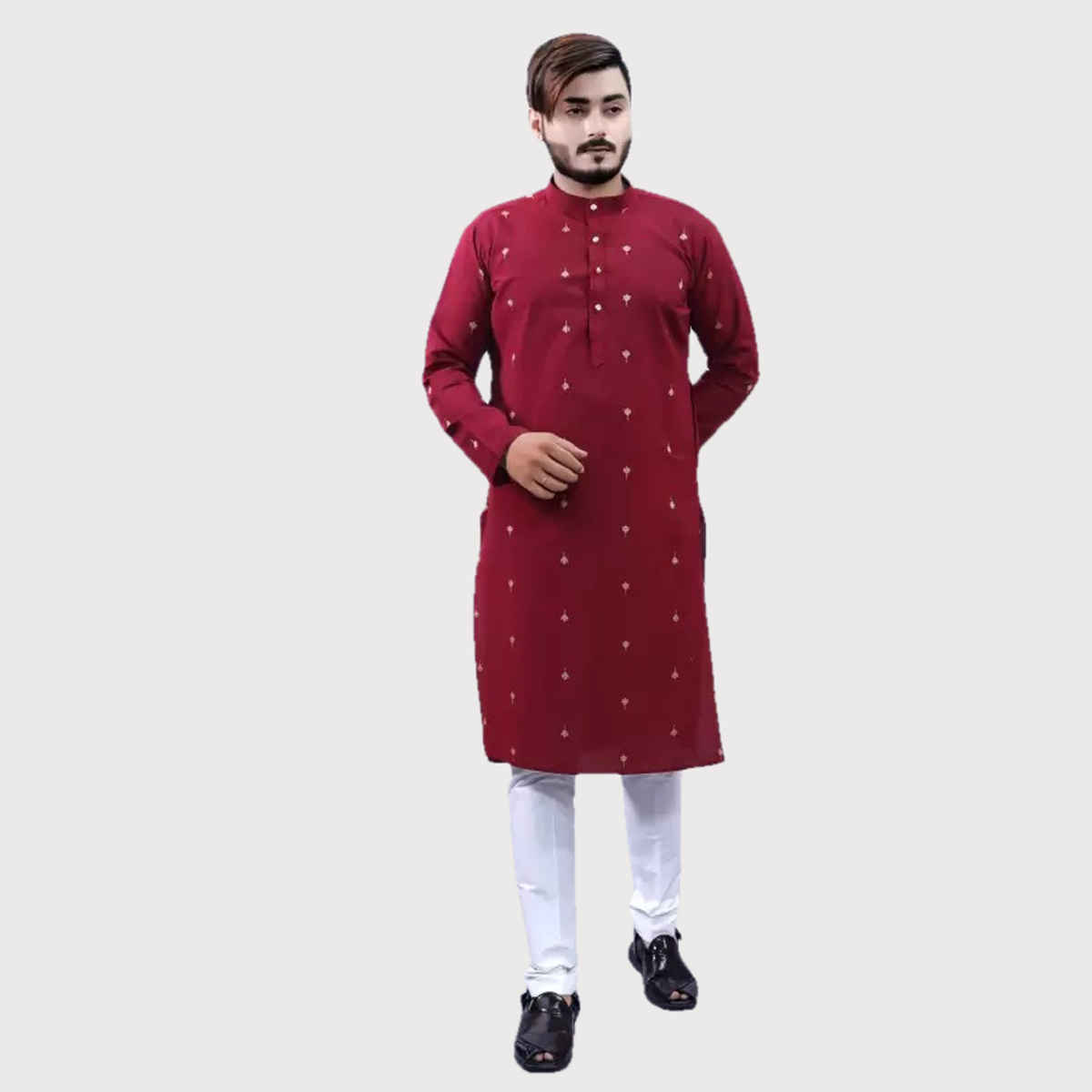 Buy Tibra Collection Men Kurta - Maroon | Cotton Blend | XXL Online ...