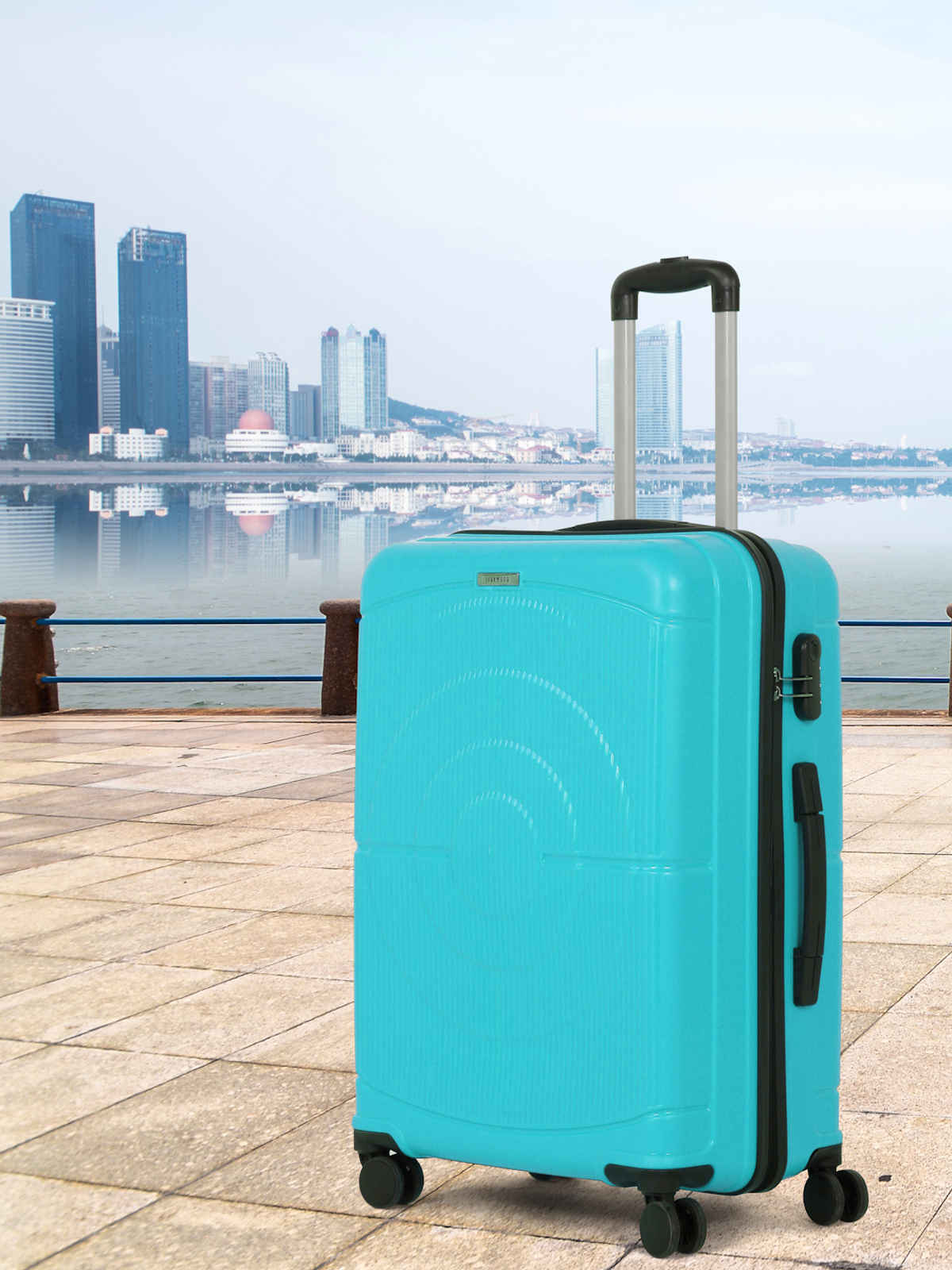 Buy Teakwood Leather Trolley Bag | T TR DART B1 ALFA AQG 02 | Aqua ...