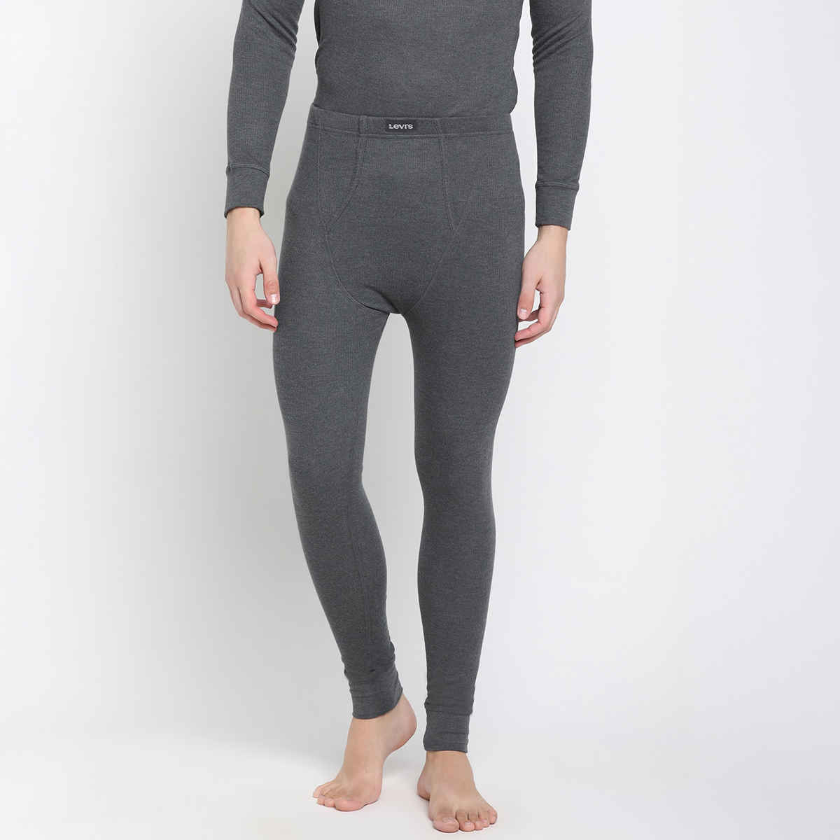 Buy Levi's Men's Regular Fit Full Length Thermal Bottom Wear (Grey ...