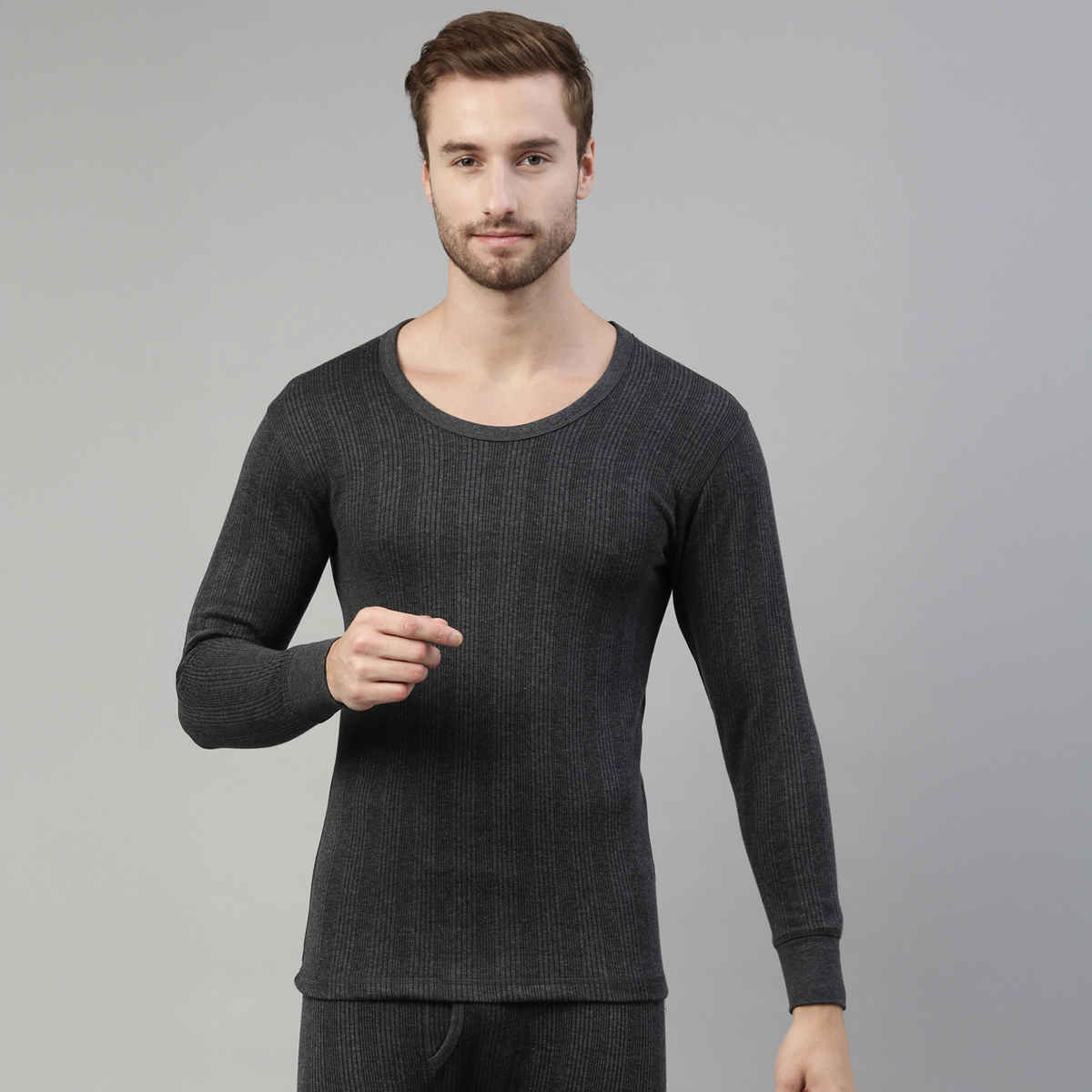 Buy Dixcy Scott Original's Men's Solid Round Neck Long Sleeve Thermal ...
