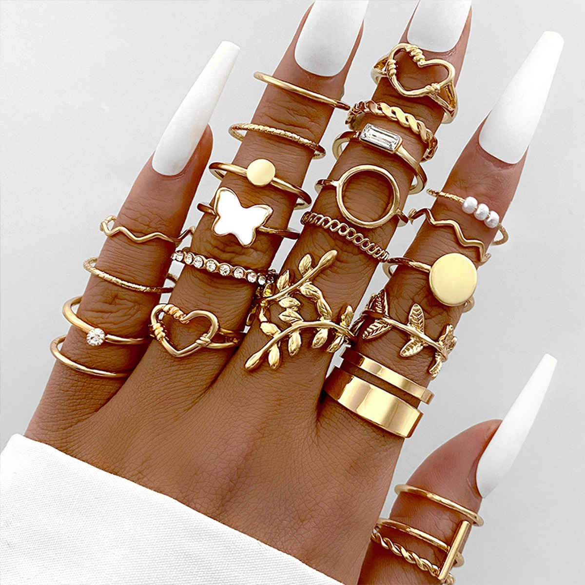 Jewels Galaxy Women Gold-Plated Stackable Finger Rings - Buy at ₹299 ...