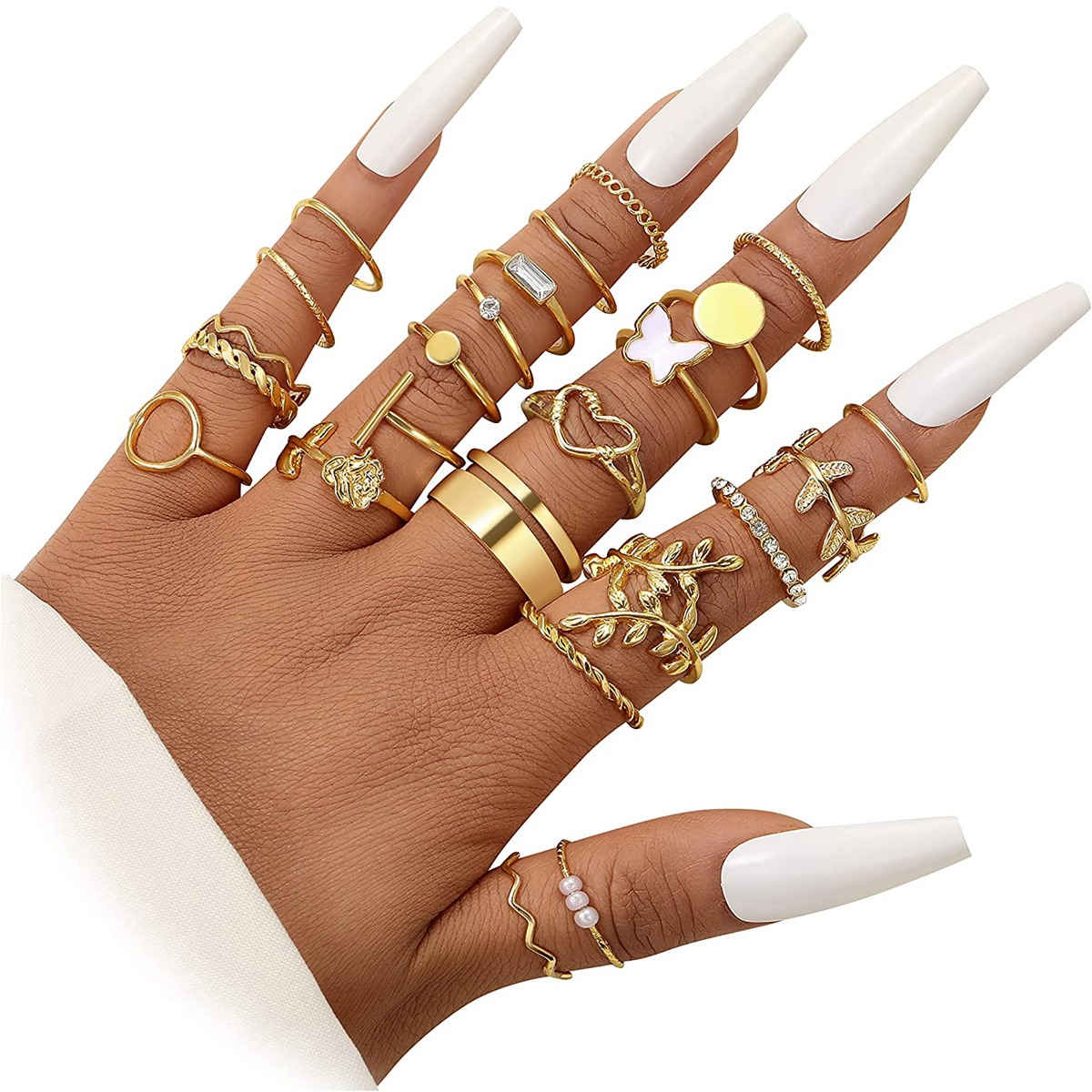 Jewels Galaxy Women Gold-Plated Stackable Finger Rings - Buy at ₹299 ...
