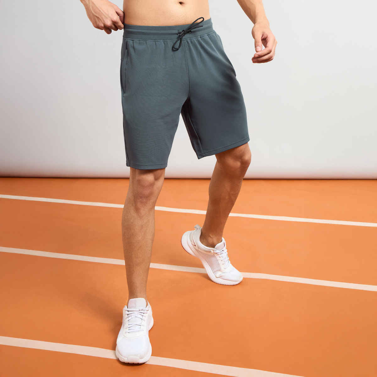 Buy Technosport Men Poly Solid Slim Fit Sports Shorts with TS FLEXI ...