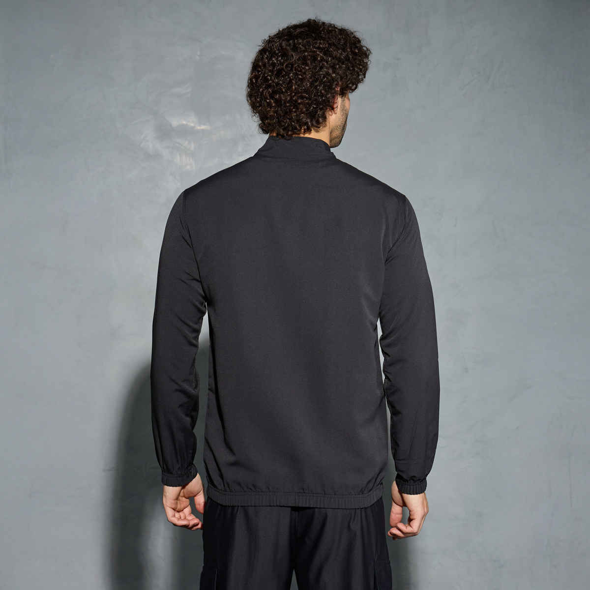 Technosport Men's Poly Solid Slim Fit Mock Neck Full Sleeve Sports ...