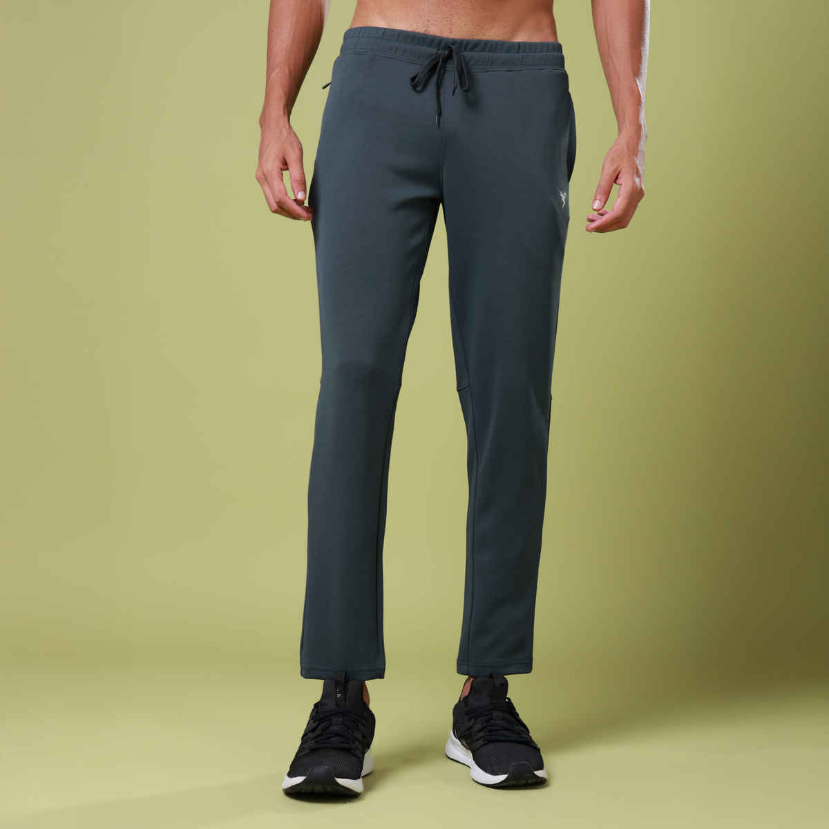 Buy Technosport Men Poly Solid Slim Fit Sports Trackpants with ELASTO ...