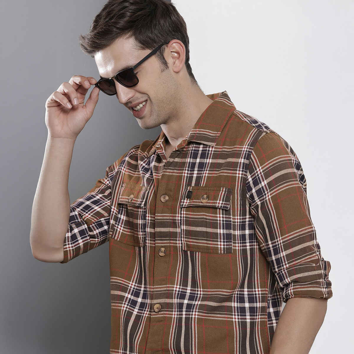 The Indian Garage Co Men's Regular Fit Checked Street Shirt - Buy at ...