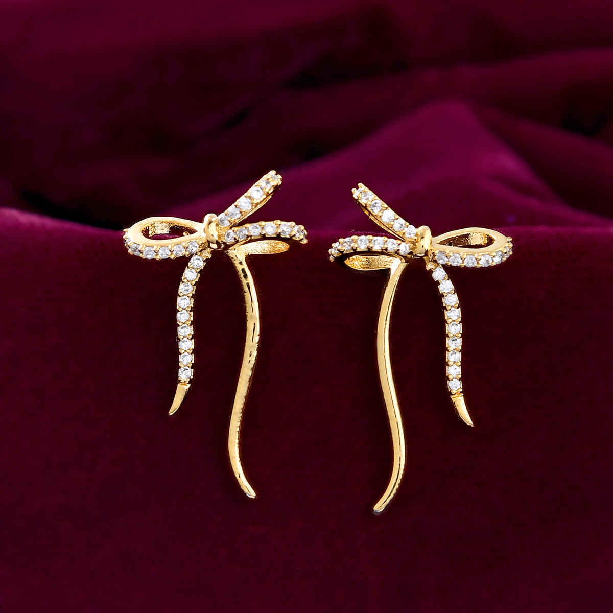 Voylla Trendy Cupids Ribbons Bow Stud Earrings - Buy at ₹999 Online ...
