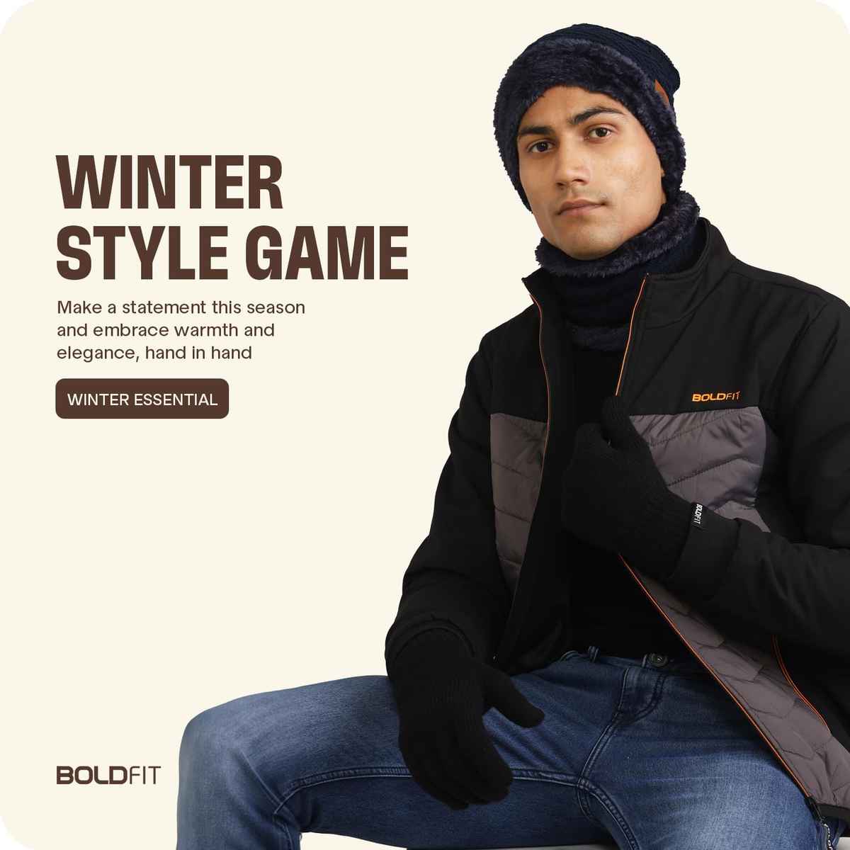 Boldfit Hand Gloves For Men & Women Winter Gloves Woolen Knitted ...
