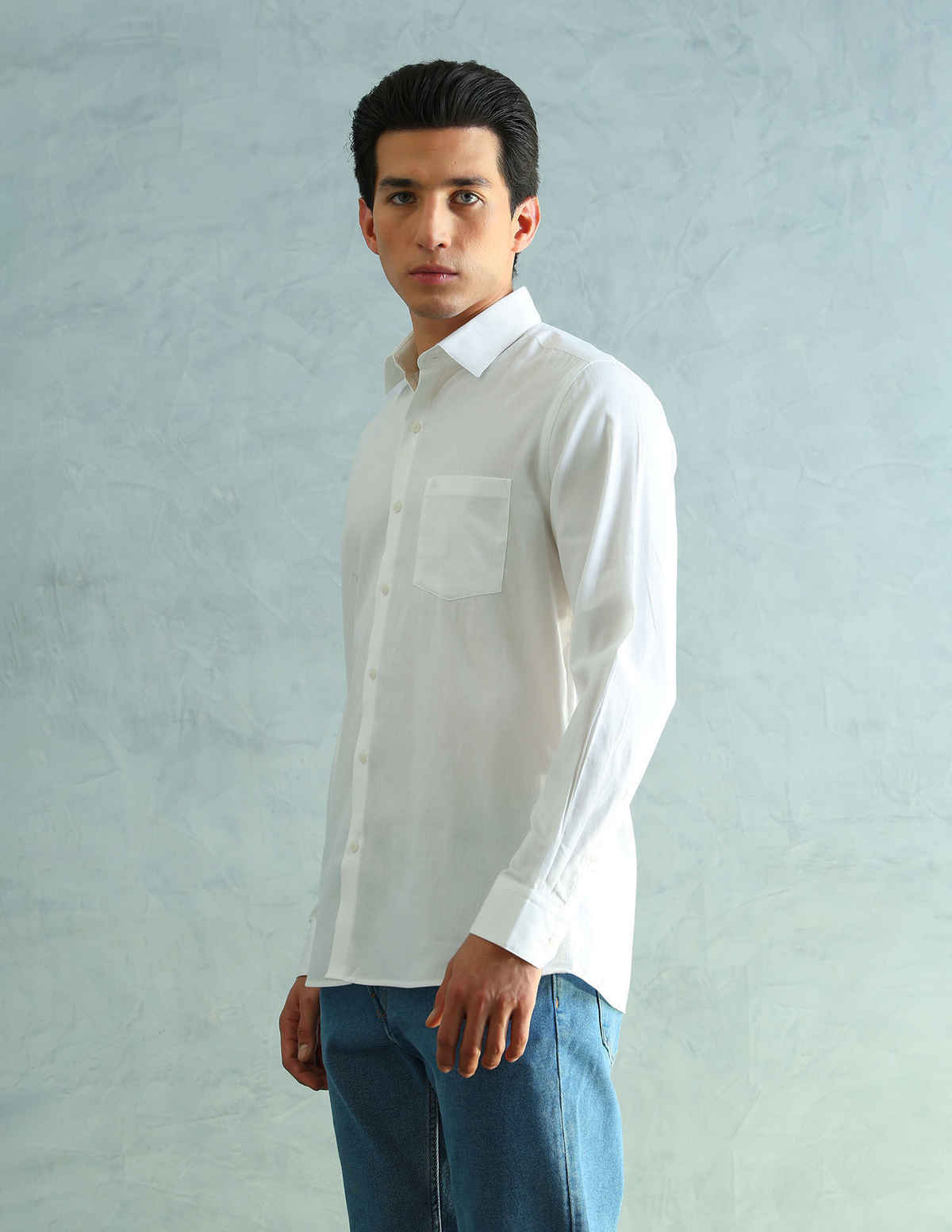 Arrow Full sleeves Slim Fit Smart Formal Shirt For Men - White - 42 ...