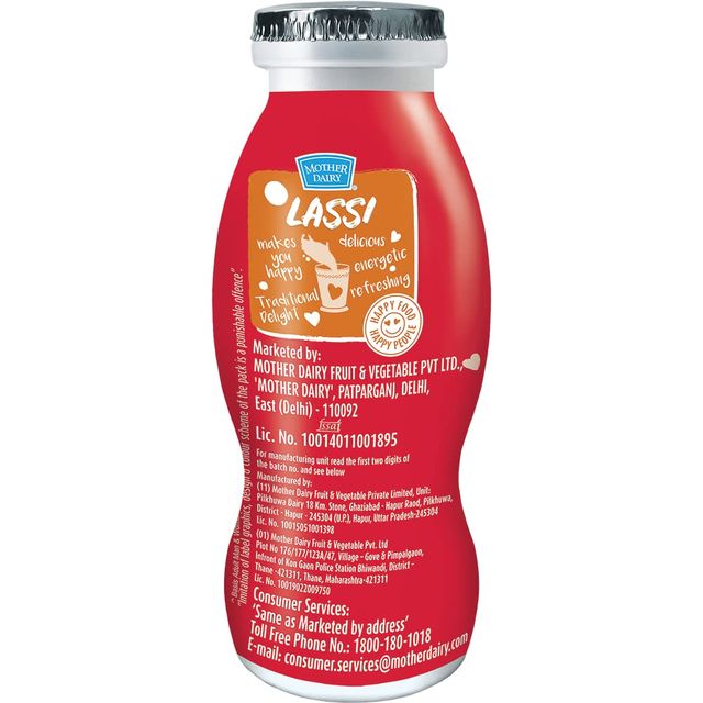 Buy Mother Dairy Rabri Lassi Bottle Online - Price @ ₹20 | Instant ...