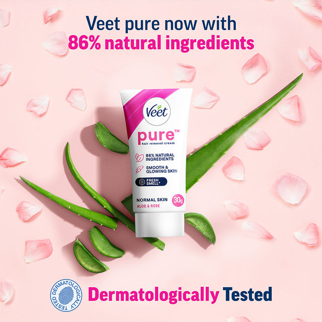 Buy Veet Pure Hair Removal Cream Normal Skin Online - Price @ ₹104 ...