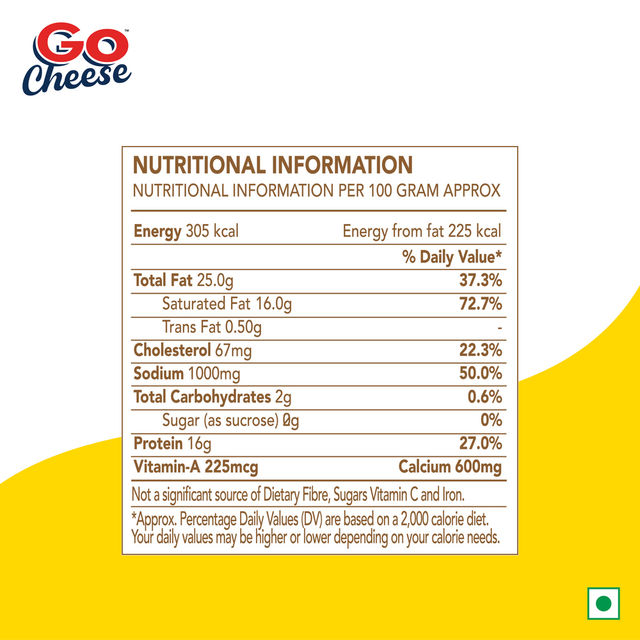 Buy Go Processed Cheese Block Online - Price @ ₹93 | Instant Delivery ...