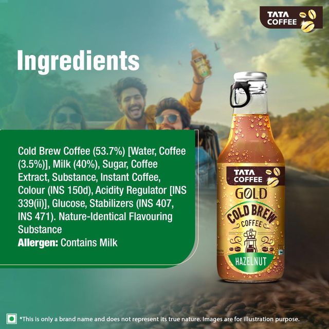 Buy Tata Cold Brew Coffee, Hazelnut Iced Coffee, Rich & Creamy, Ready ...