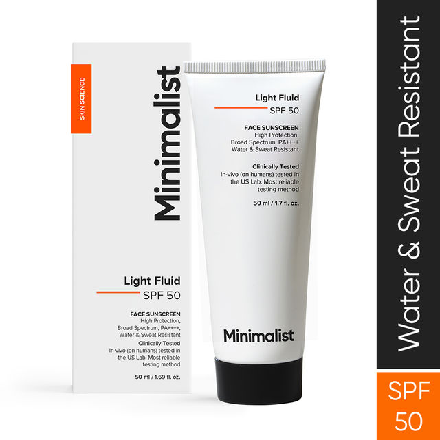 Buy Minimalist Light Fluid SPF 50 Face Sunscreen at ₹475 | Instant ...