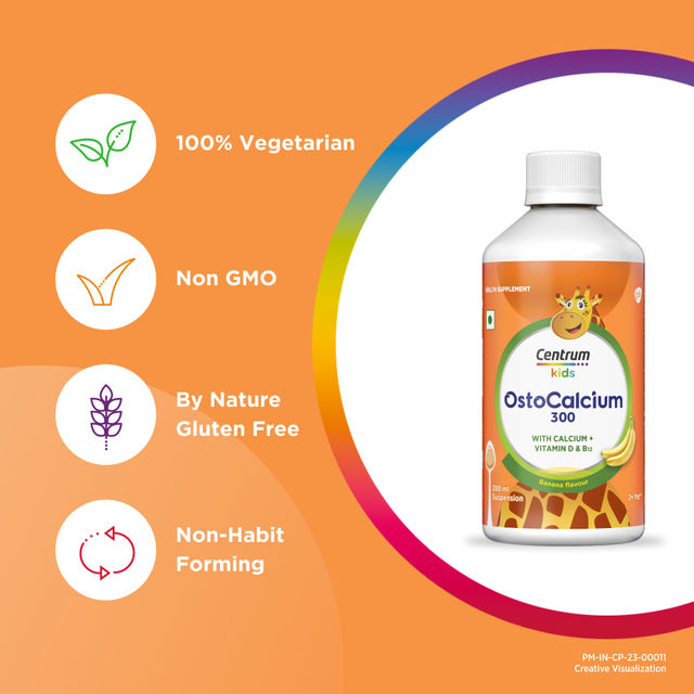 Buy Centrum OstoCalcium 300 Suspension Vitamin D & Calcium to support ...